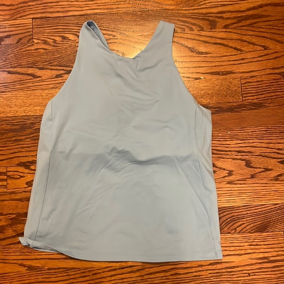Athleta | Tops | Athleta Light Blue Built In Bra Tank Top Not Cropped ...